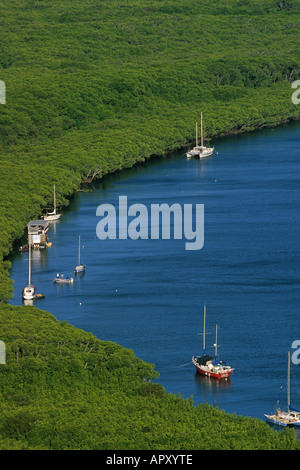 view of Cooktown and the Endeavour River from Cook's Lookout on Grassy ...