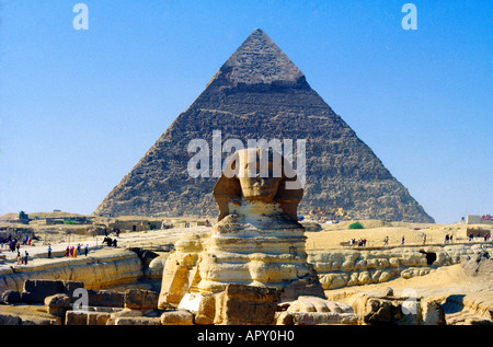 Great Sphinx of Giza, colossal limestone statue of a recumbent sphinx ...