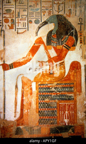 Ancient Egyptian Ibis-headed god Thoth, secretary to the gods and ...