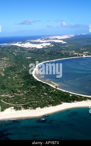 An aerial view of Bazaruto Island, one of a chain of islands that make ...