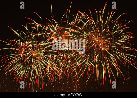 Bursts of colorful fireworks Stock Photo - Alamy