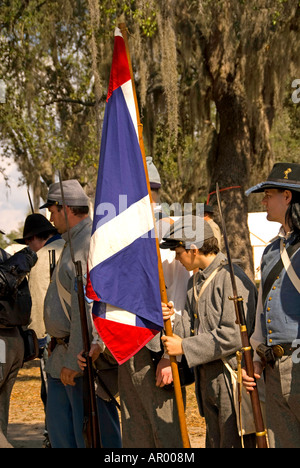 Troop line at Civil War Re enactment Stock Photo - Alamy