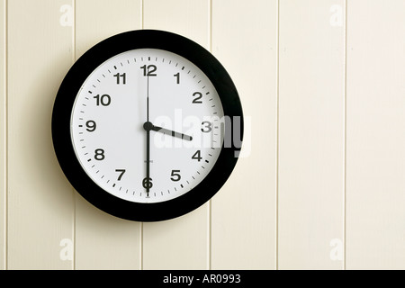 wall clock showing time at half past eight thirty 0830 2030 Stock Photo ...