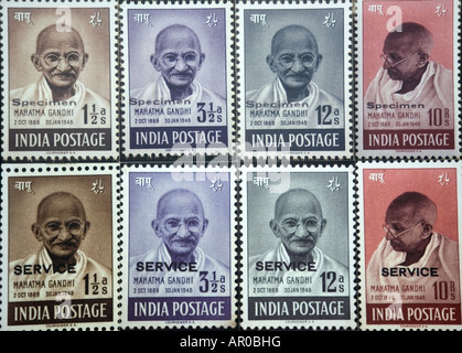 Mahatma gandhi, postage stamps, india, asia Stock Photo - Alamy