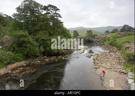 Aasleagh Falls, Erriff River, near the Road R335, Clog, County Mayo ...