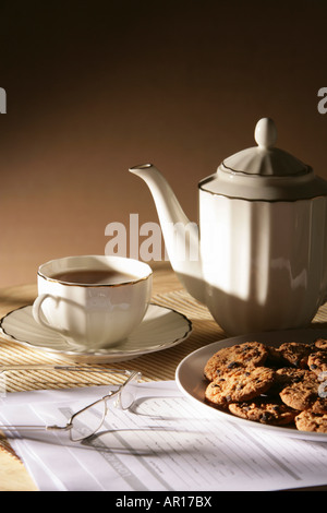 Cups of coffee and forms Stock Photo - Alamy