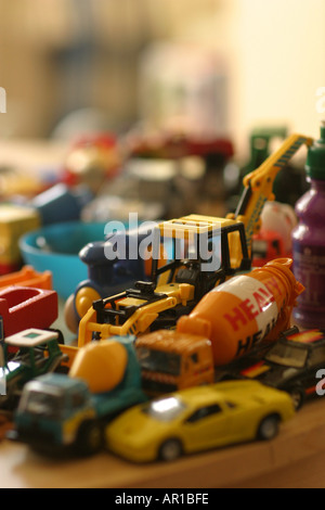 Lewis aged two and his car collection Stock Photo - Alamy