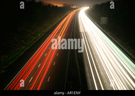 M5 Motorway at night in Devon, England Stock Photo - Alamy