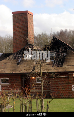 Fire damage at Basingstoke Crematorium Stock Photo - Alamy