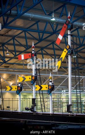 Semaphore Signals on display at The National Railway Museum, York ...