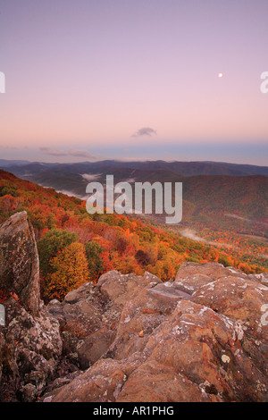 Sunrise, Ravens Roost, Blue Ridge Parkway, Virginia, USA Stock Photo ...