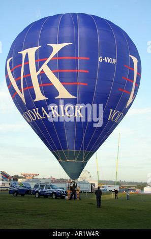 VK Vodka Kick Hot air balloon prepares for take off Stock Photo - Alamy