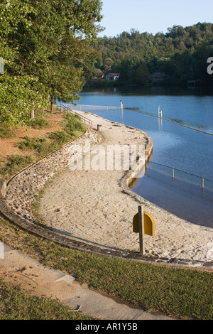Swimming beach at Tallulah Lake is part of the Tallulah Gorge ...