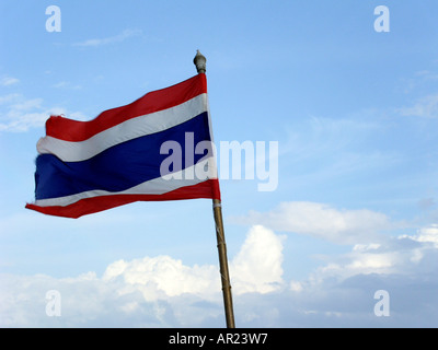 Thai Flag with sea and rainbow Stock Photo - Alamy