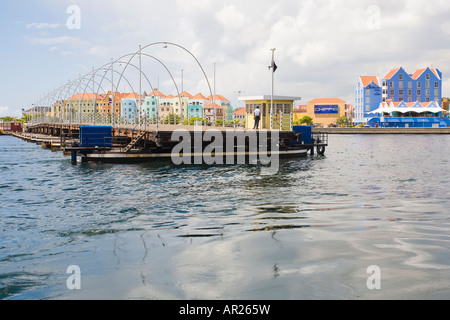Queen Emma Bridge is a floating pontoon pedestrian bridge joining Stock ...