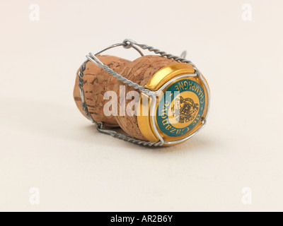 Champagne cork with muselet and muselet cap Stock Photo - Alamy