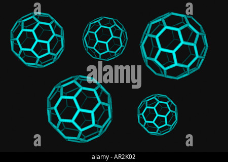 molecular model showing the structure of buckminsterfullerene Stock Photo - Alamy