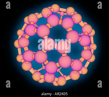 molecular model showing the structure of buckminsterfullerene Stock Photo - Alamy