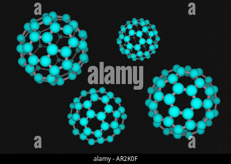 molecular models showing the structure of buckminsterfullerene Stock Photo - Alamy