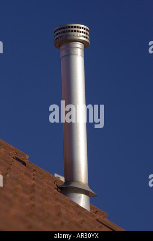 External Chimney Flue Chimney Stack on Old Georgian Manor House Stock ...