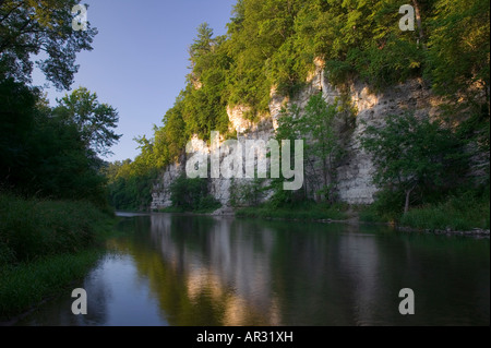 limestone bluffs along the Upper Iowa River, Winneshiek County, Iowa ...