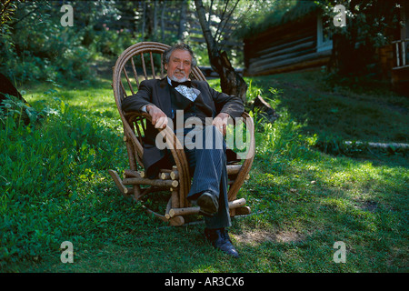 Robert Service Cabin in historic Dawson City in the Yukon Territory of ...