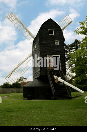 The High Salvington post mill windmill; Worthing town; Sussex; England ...