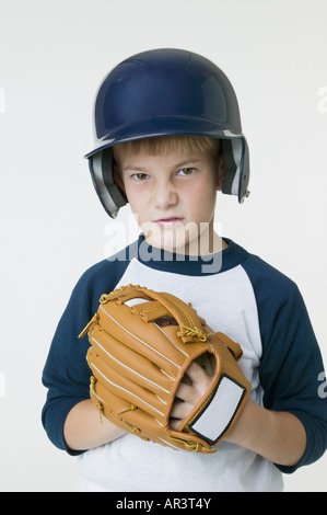 Angry baseball boy Stock Photo - Alamy