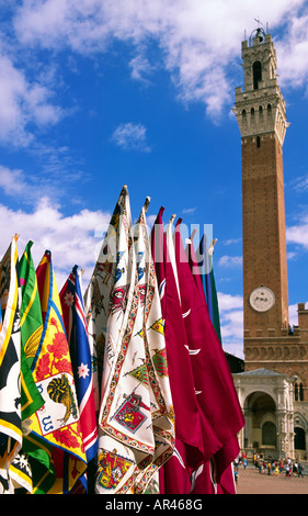 Palio banners of the Contrade Siena italy Stock Photo - Alamy