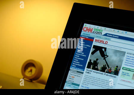 CNN website on computer screen - Middle East Stock Photo - Alamy