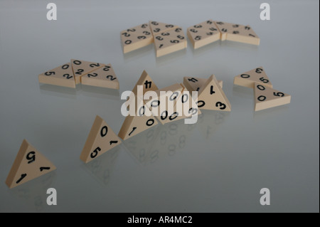 close up of board game with numberical triangular pieces Stock Photo ...