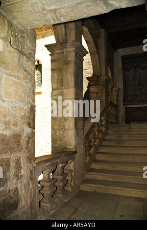 Castle inside, Beynac castle, Perigord Noir, France Stock Photo - Alamy