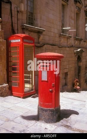 Malta telephone box Stock Photo - Alamy