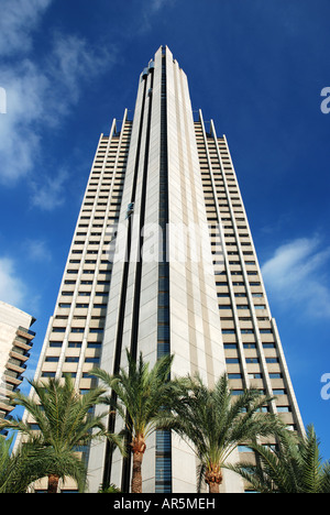 Facade of high-rise building, Benidorm, Alicante province, Costa Blanca ...