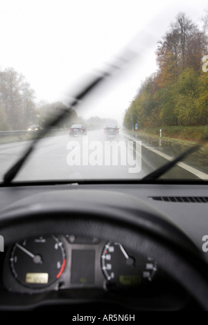 A view of the freeway from inside of a car Stock Photo - Alamy