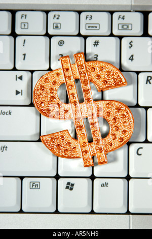 dollar money business concept with computer keyboard Stock Photo - Alamy