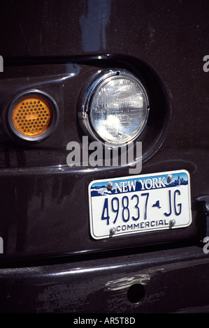 New York license plate; vehicle registration number. New York NY "The ...