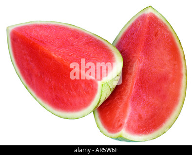 Cut fresh juicy watermelon on dark grey table Stock Photo - Alamy