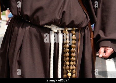 Catholic monk wearing costume Stock Photo - Alamy