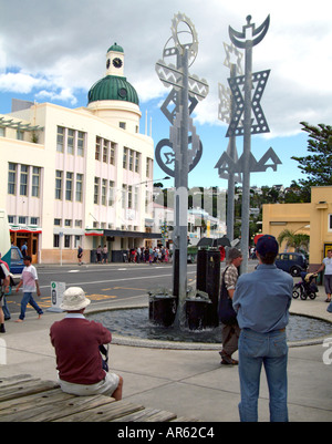 The Dome and clocktower Napier new Zealand Stock Photo - Alamy