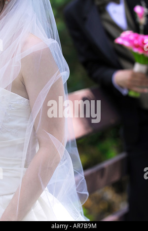 Wedding day. Hands in hands of newlywed couple Stock Photo - Alamy