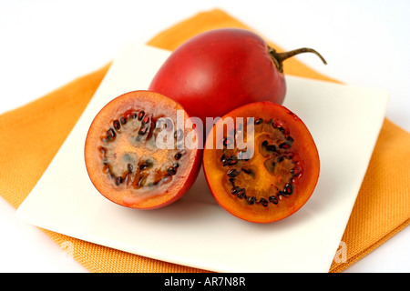 Tree tomato tamarillo exotic fruit - Solanum betaceum Stock Photo - Alamy