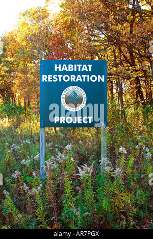 Habitat Restoration Project Sign Stock Photo - Alamy