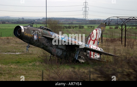 Aircraft English Electric Lightning F2A left derelict and covered in ...