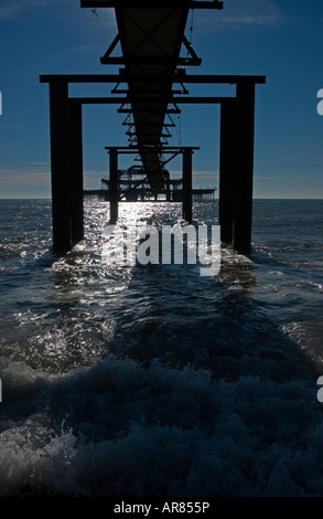 Brighton pier destroyed by fire Stock Photo - Alamy
