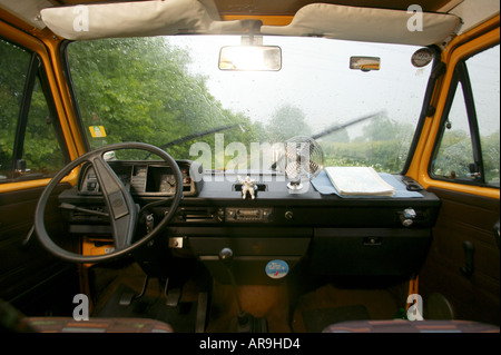 Interior of VW combi camper van Stock Photo - Alamy