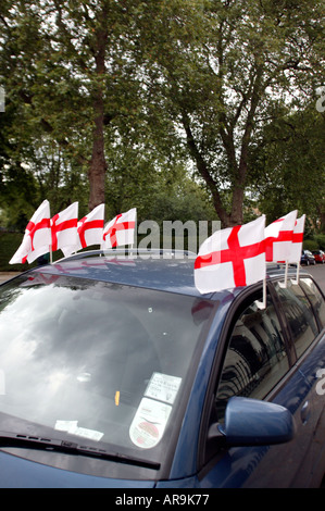 Car with England Flags Stock Photo - Alamy