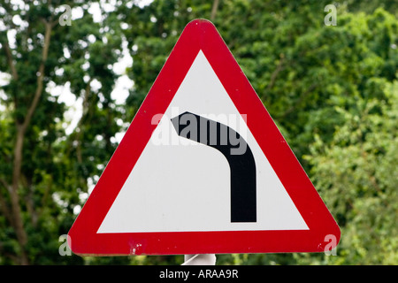 Left Hand Bend or Curve in the road ahead Stock Photo: 124439666 - Alamy