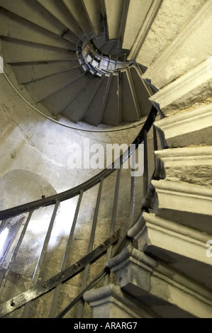 Spiral staircase at the Monument in London Stock Photo - Alamy