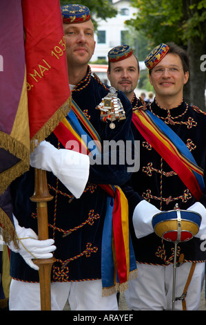 members of fraternity with flag Stock Photo - Alamy